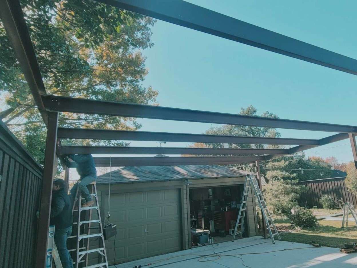 Carport with Ceiling - 78 Fence