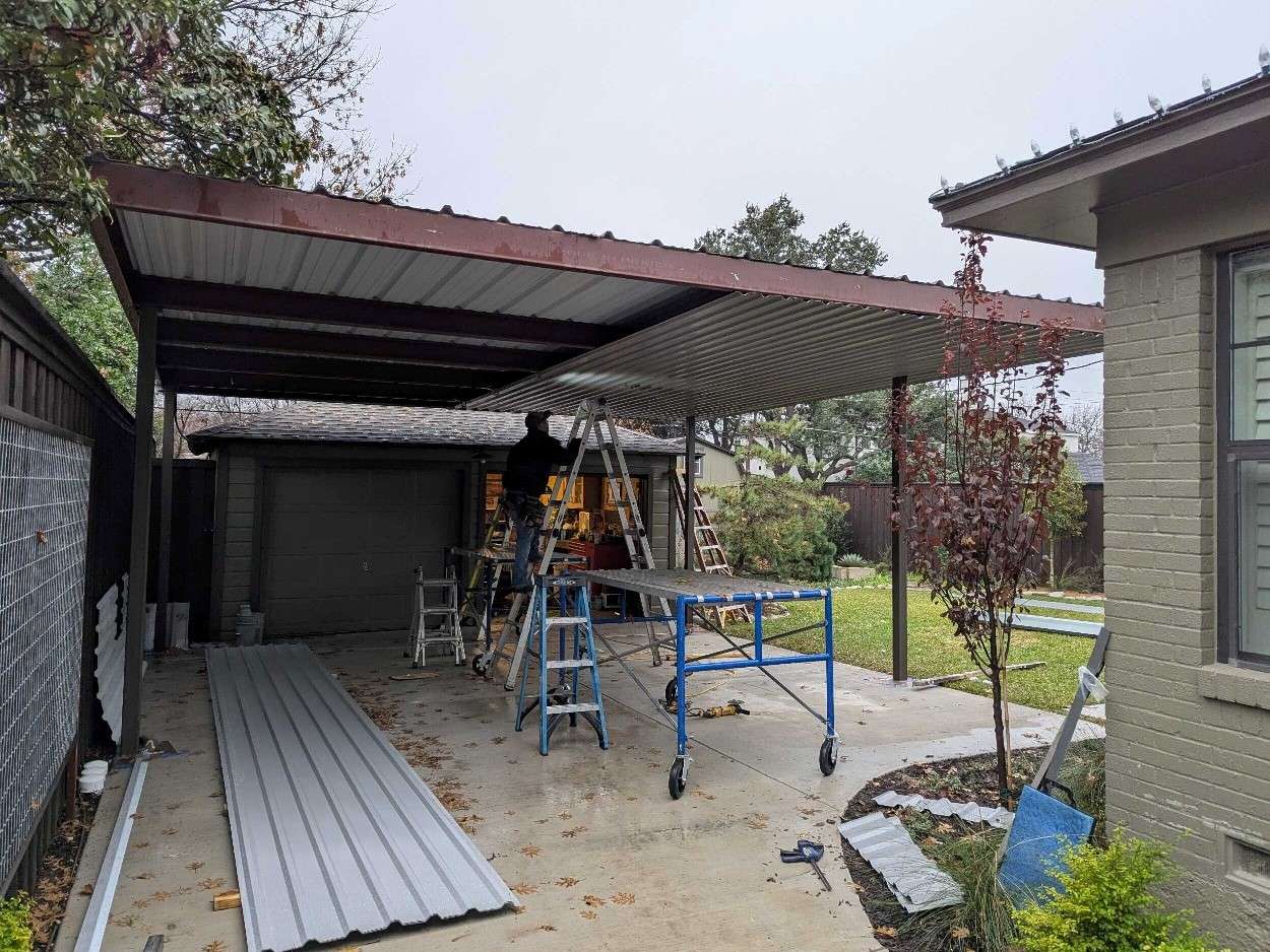 Carport with Ceiling - 78 Fence